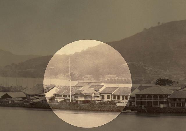 Nagasaki 1865 • Dejima Island | OLD PHOTOS of JAPAN