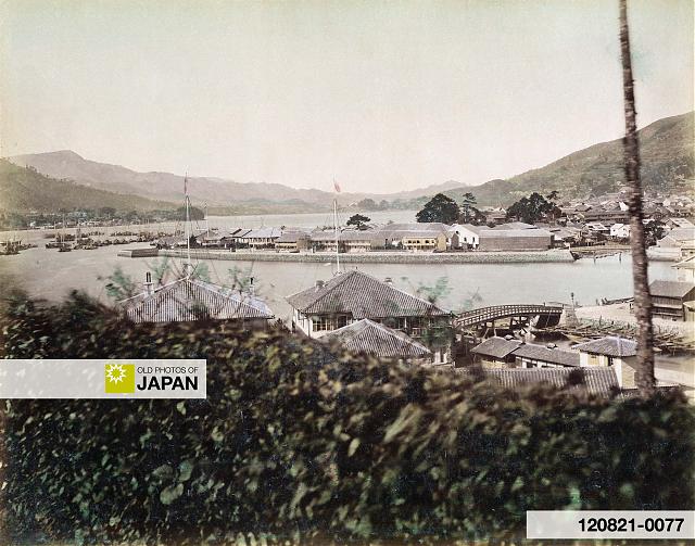 Nagasaki 1865 • Dejima Island | OLD PHOTOS of JAPAN