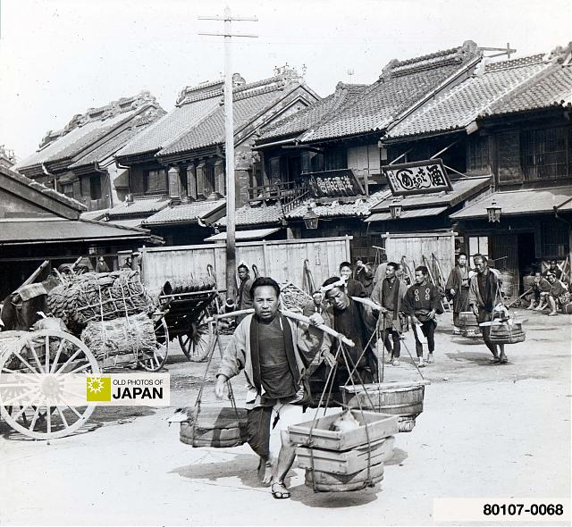Tokyo 1890s • Nihonbashi Fishmarket | OLD PHOTOS of JAPAN