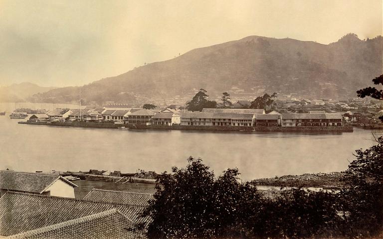 Nagasaki 1865 • Dejima Island | OLD PHOTOS of JAPAN