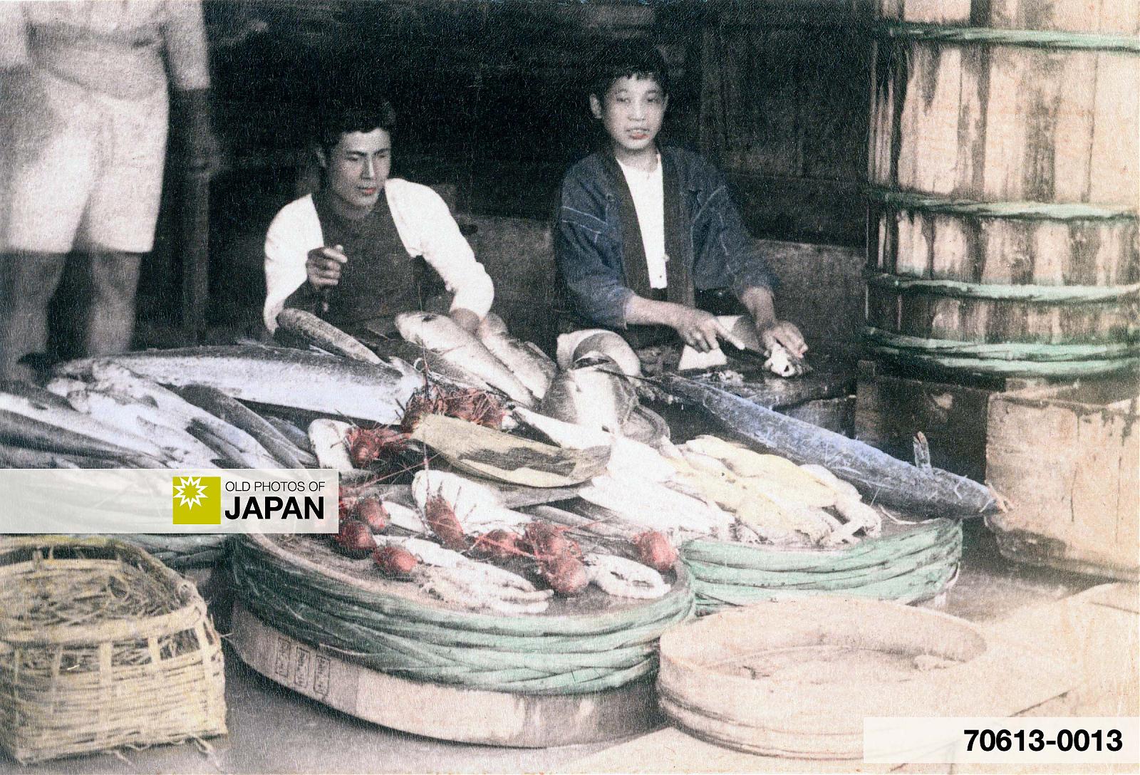 1890s • Fish Shop | OLD PHOTOS of JAPAN